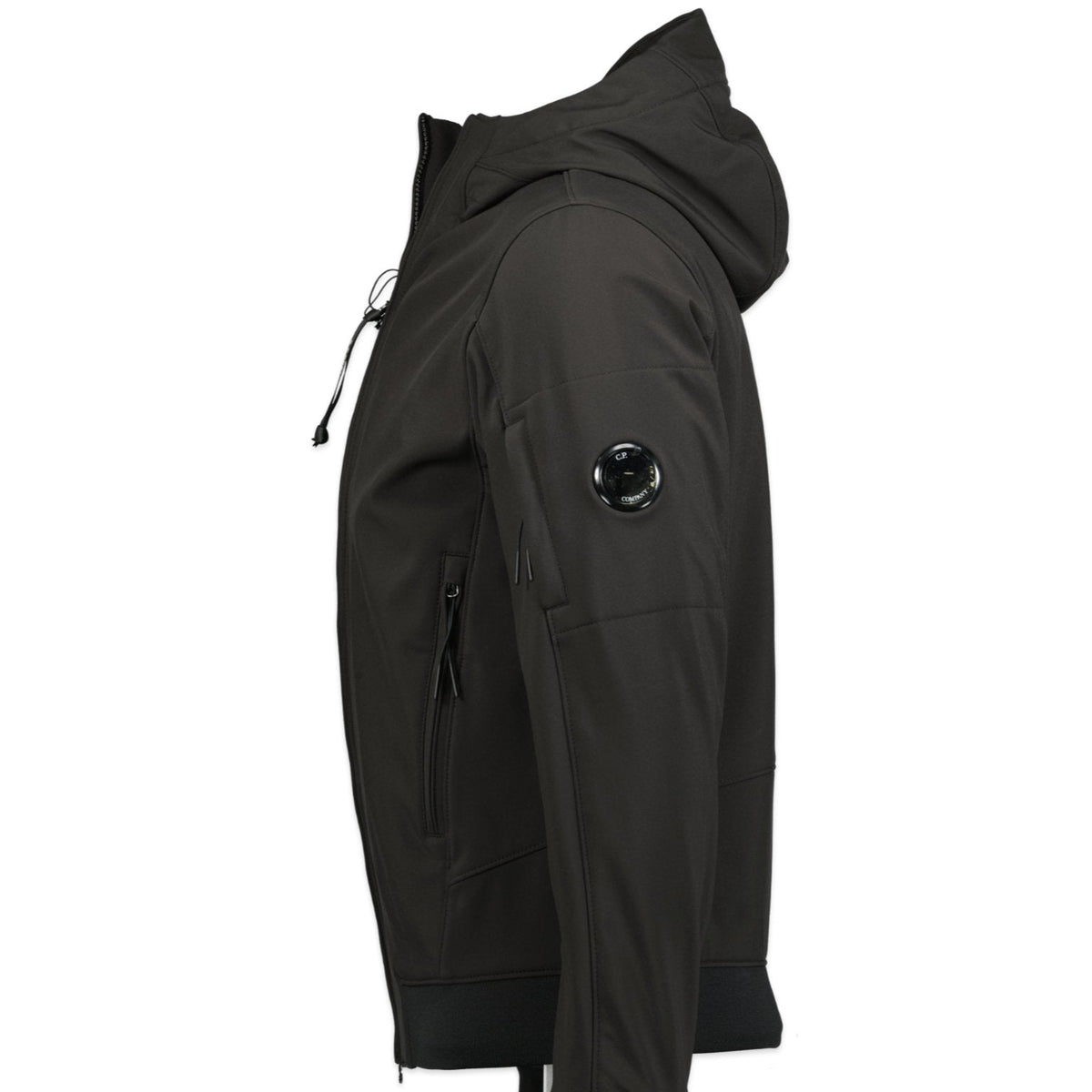 CP COMPANY Softshell Hooded Arm Lens Jacket Black – AffluentAttire