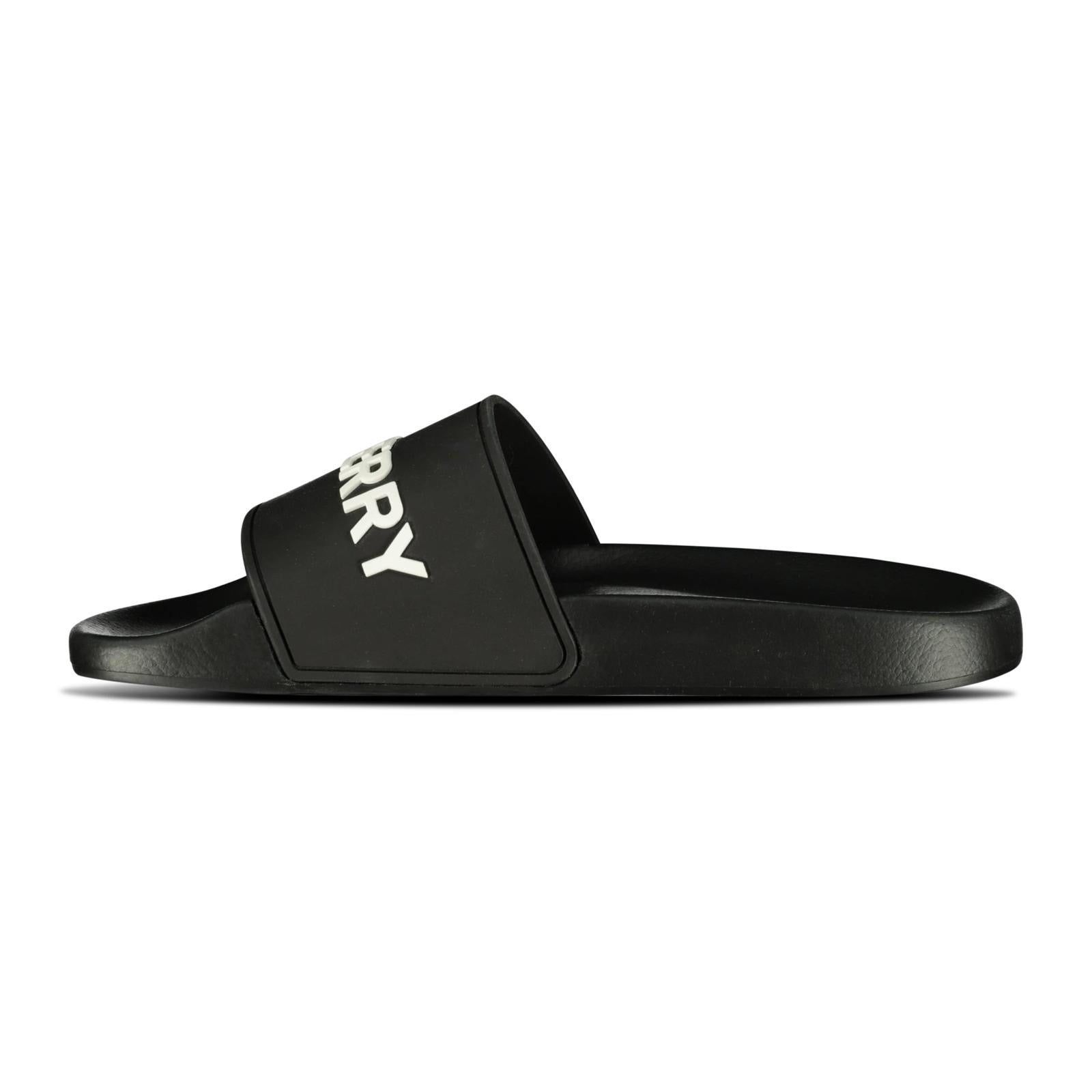 Burberry Logo Tech Furley Sliders Black – AffluentAttire